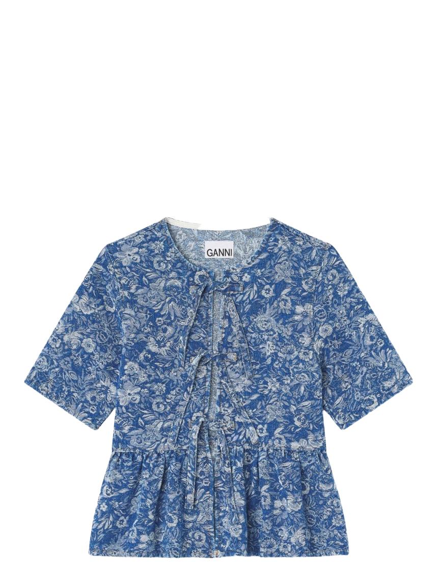 GANNI Ganni Tapestry Peplum Blouse